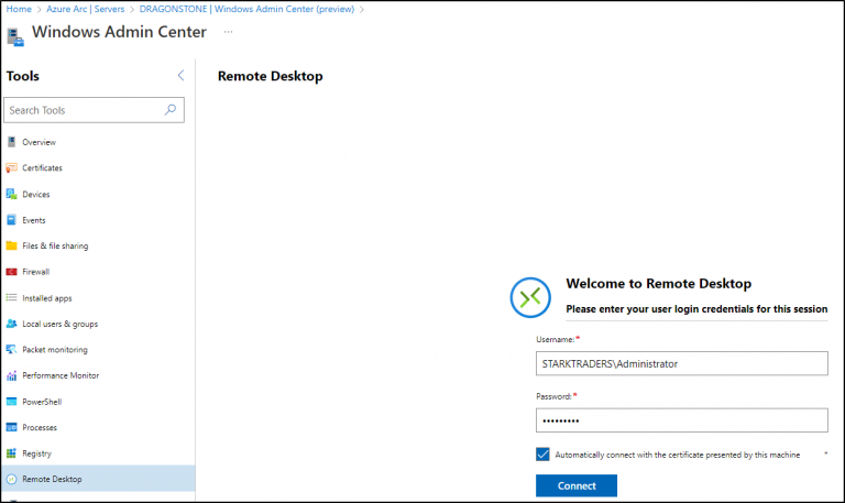 RDP for on-prem VMs in the Azure Portal with Azure Arc RDP for on-prem VMs in the Azure Portal with Azure Arc